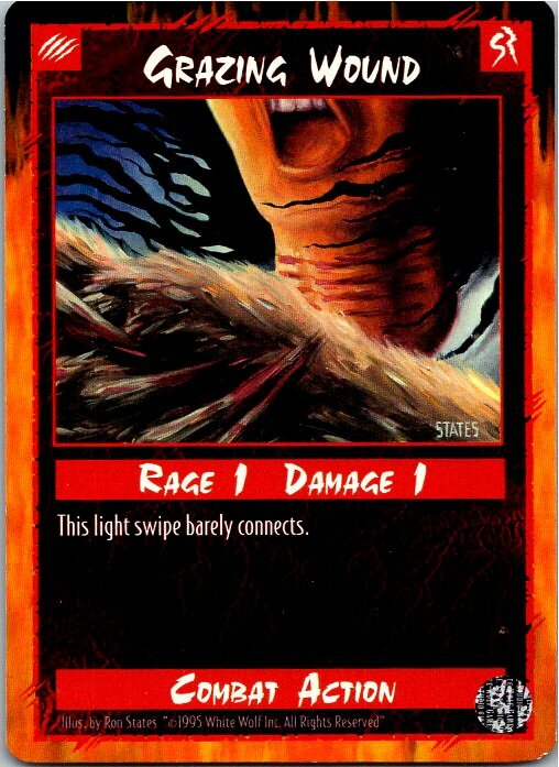 Rage Unlimited CCG Card Grazing Wound | eBay