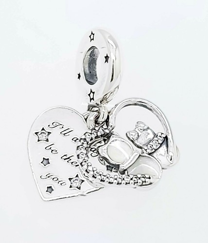New 100% Authentic PANDORA 925 Ale Cats & Hearts Dangle Charm 799546C01 ...