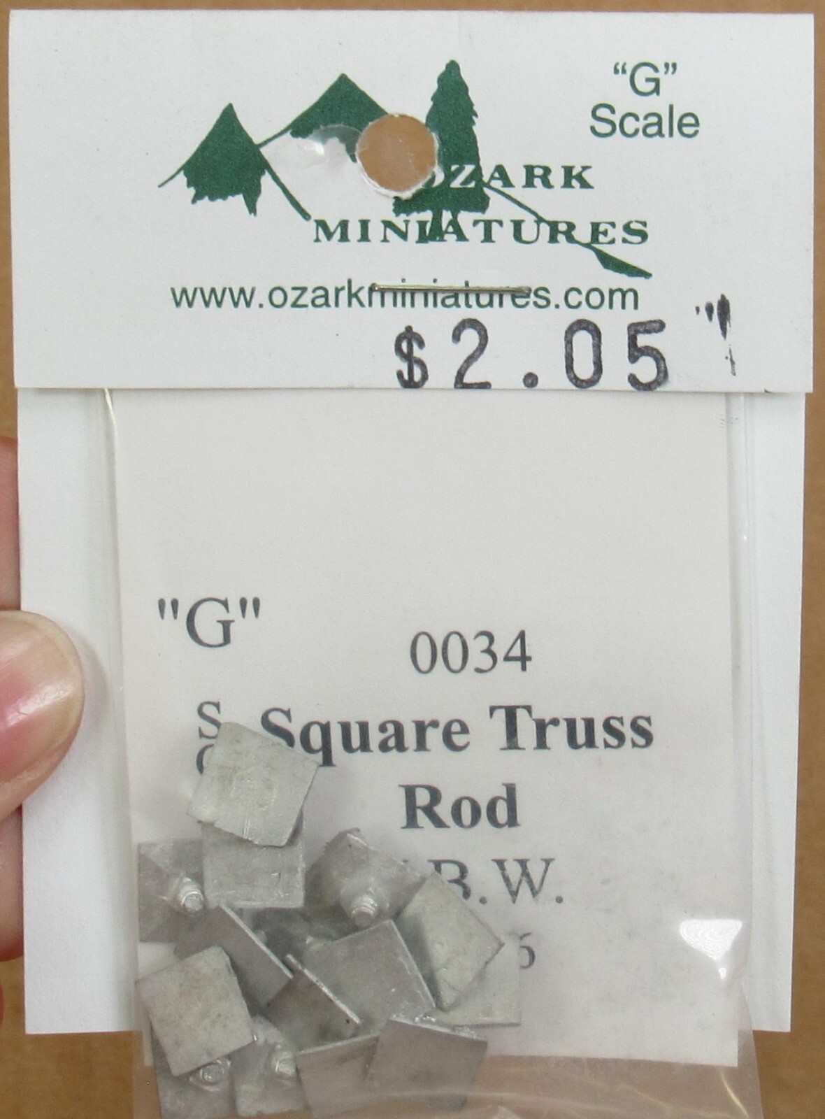 Ozark Miniatures 0034 Square Truss Rod NBW (16) 1:20.3 G-Scale NOS | eBay