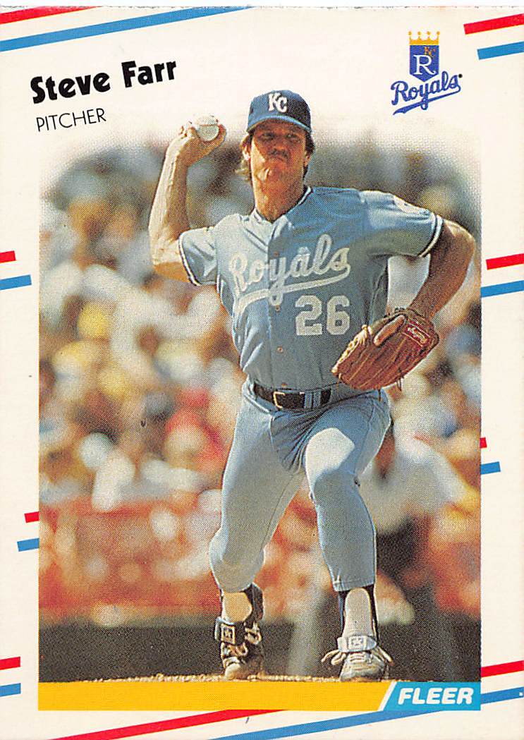 Steve Farr 1988 Fleer 256 Kansas City Royals BASEBALL Card | eBay