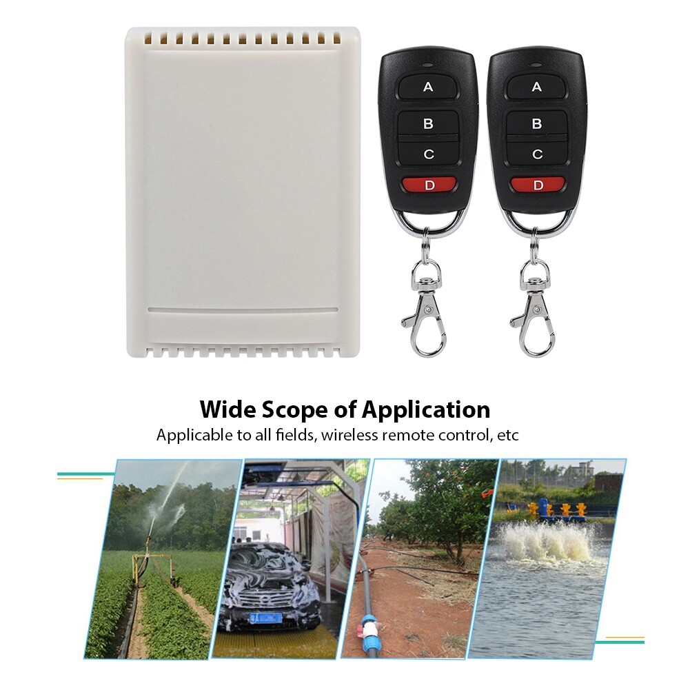 12V 4-way Wireless Remote Control Switch Wireless Relay Receiver ...