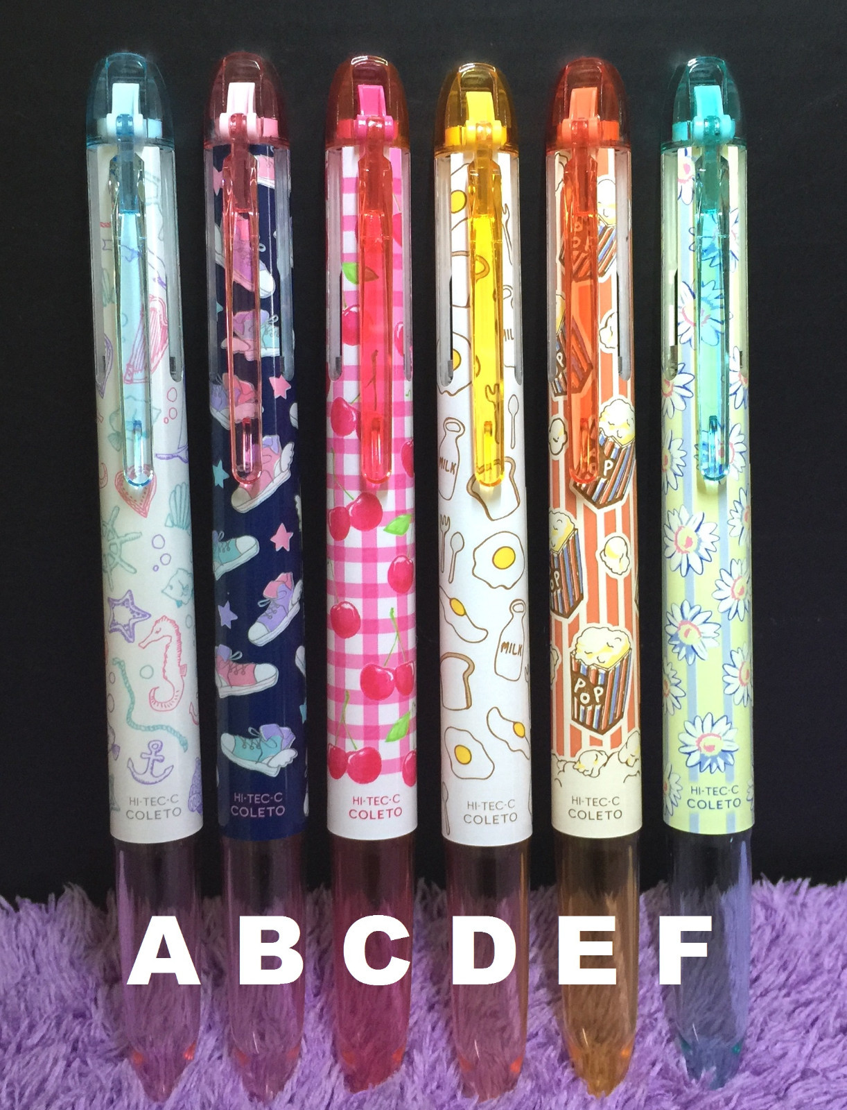 3x NEW HI-TEC-C Coleto Pens + 10 Refill Cute Angle Wing Edition PILOT ...