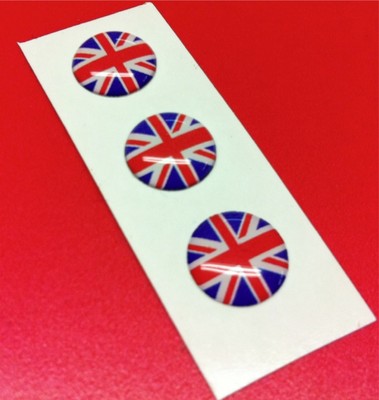 3 Resin Stickers 3D Union Jack Target 10 mm | eBay