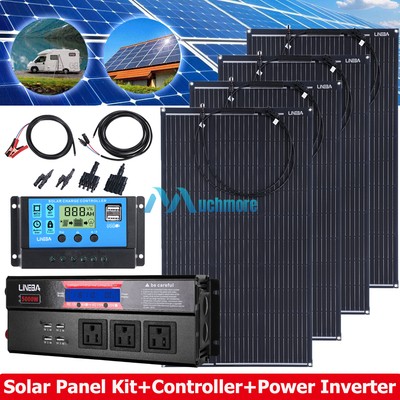 4000W Complete Solar Power Generator Solar Panel Kit Home 110V Off Grid ...