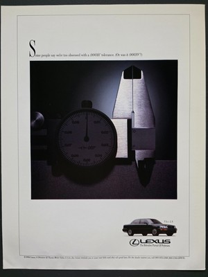 1994 PRINT AD Lexus LS Luxury Sedan "Some people say we're too obsessed ...