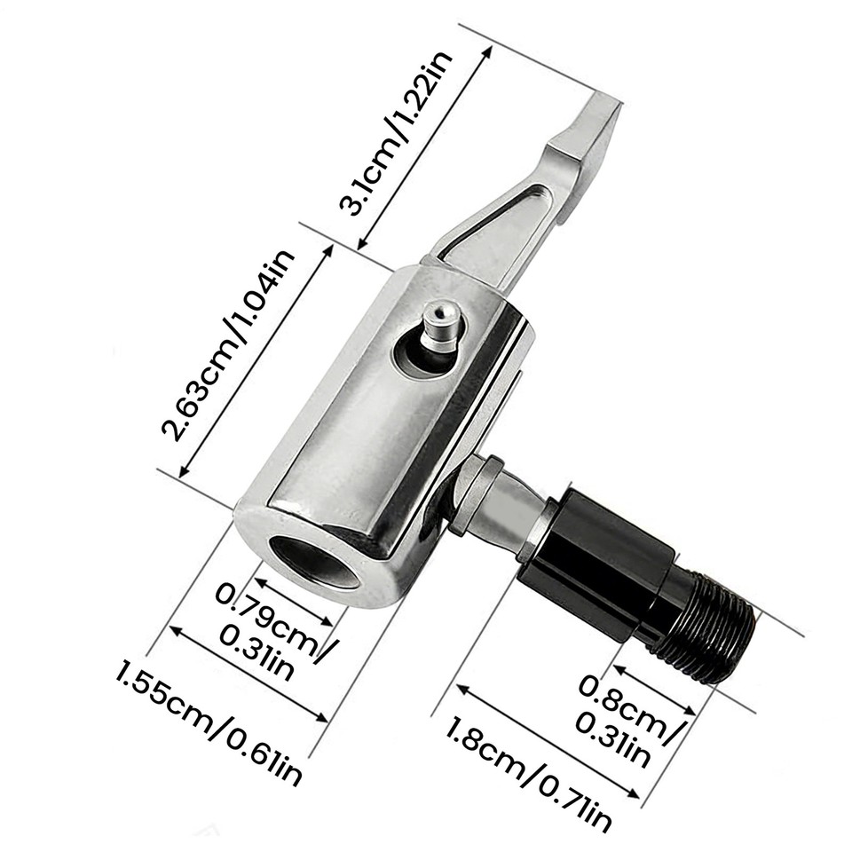 Car Air Inflator Pump Hose Nozzle Adapter Tire Chuck Valve Clip ...