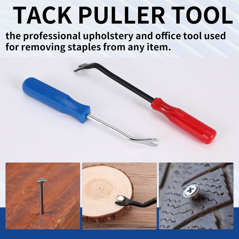 Upholstery Staple Nail Remover Tool, 2 Pcs Steel Nail Puller Remover ...
