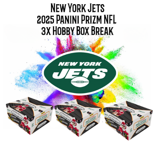 New York Jets Auction- 2025 Panini Prizm NFL 3x Hobby Box Break-EBF ...