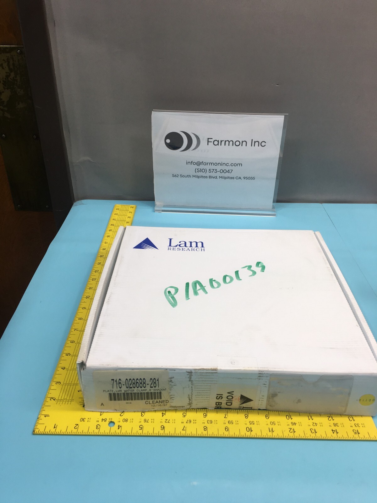 LAM Research, LAM 716-028688-281 Plate lower Wafer Clamp 8" Shadow ...