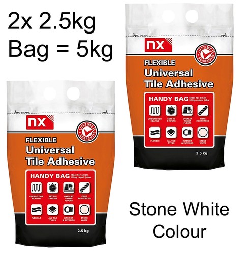 NEW 5KG UNIVERSAL WALL & FLOOR TILE ADHESIVE FLEXIBLE WATER RESISTANT 5 KILO | eBay