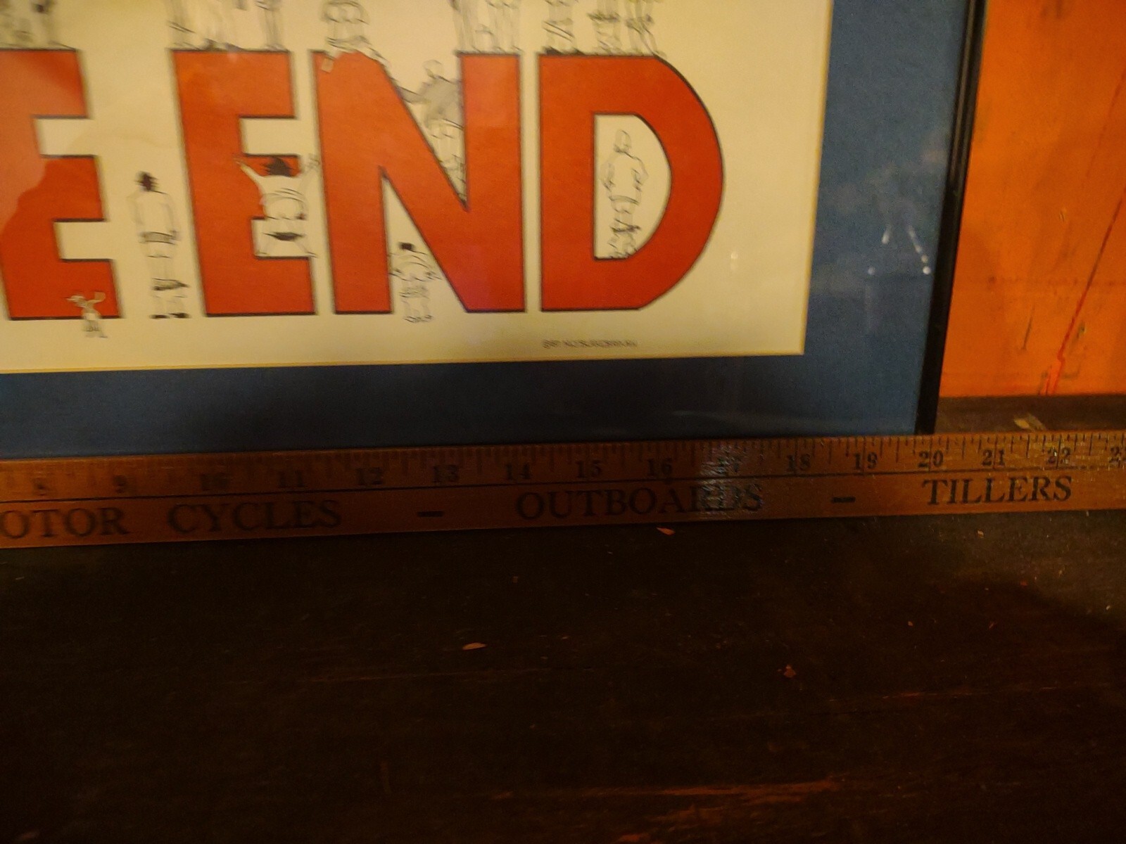 MJ Blakebrough "THE END" Matted Framed Comic Print Mooning Butts 10"x20 ...