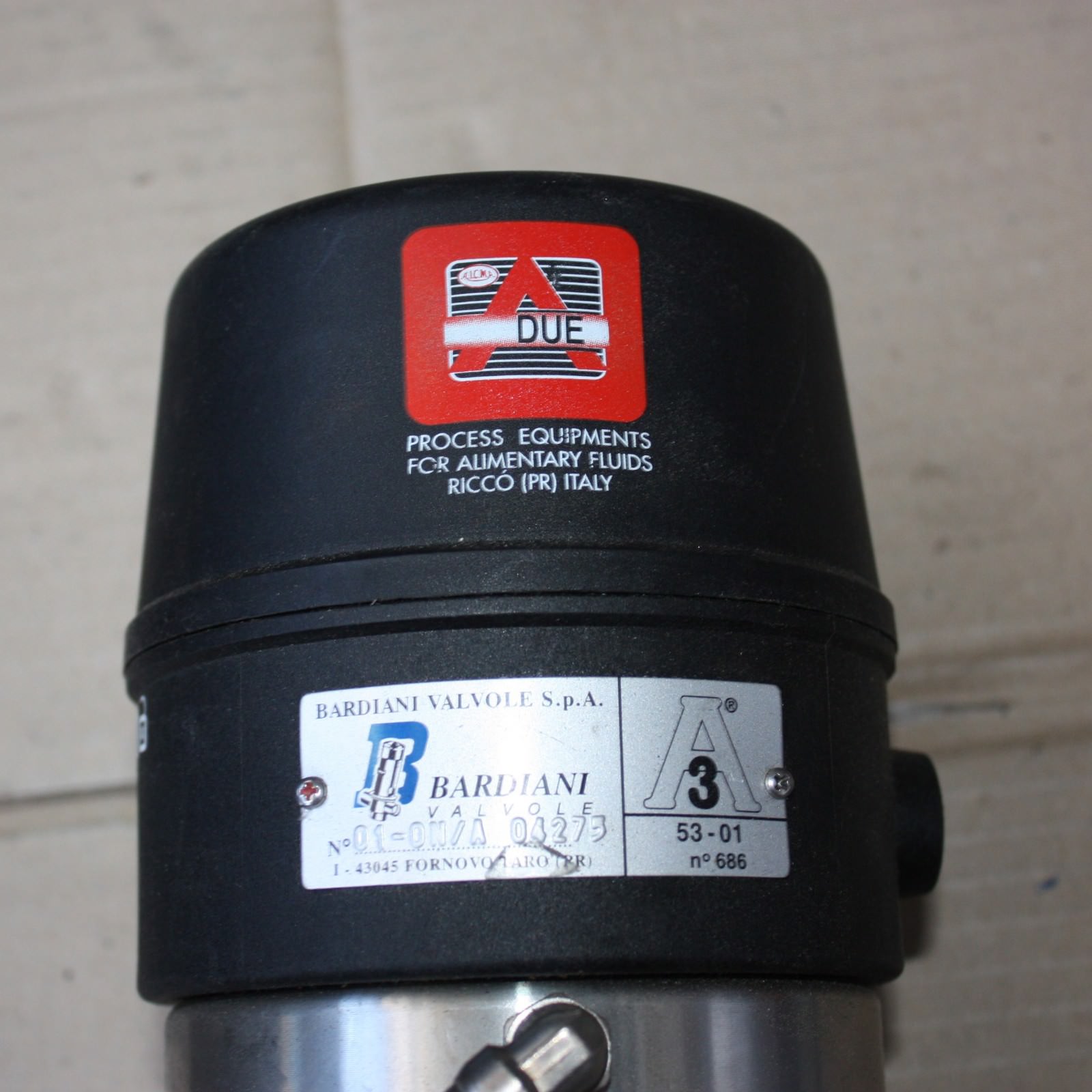 BARDIANI ZVF Pneumatic Actuated Butterfly Valve Actuator DN65 BSM ...