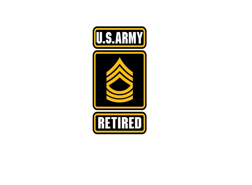 U.S Army Enlisted Ranks Vinyl Decal Sticker SGT/SSG/SFC/MSG/1SG/SGM/CSM ...