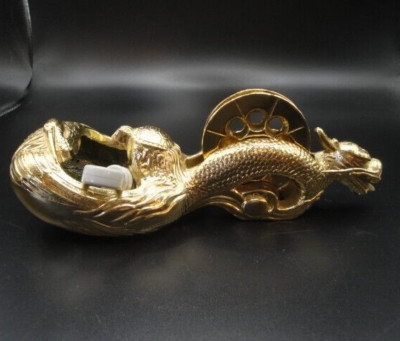 Vintage 24k Gold Plated Japenese Sumitsubo Dragon Chalk Line Tool ...