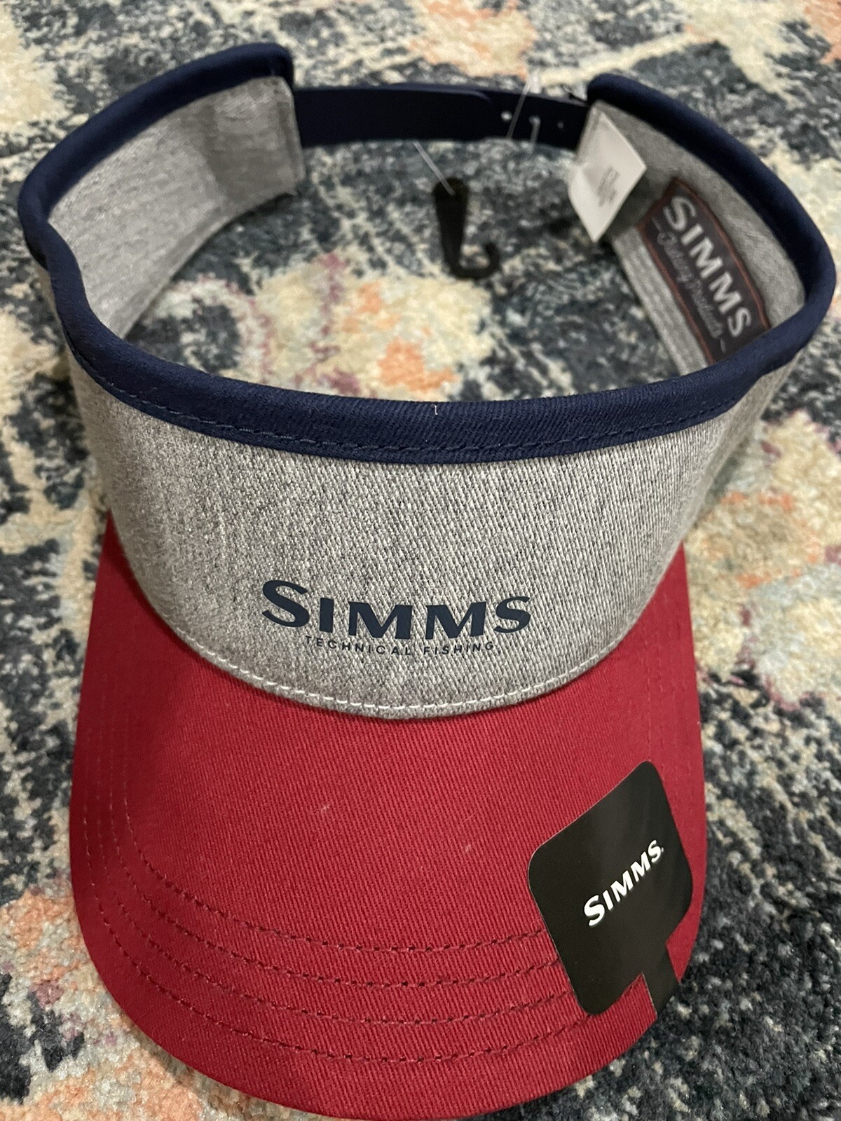 NWT SIMMS Men's Fishing Designer Americana Visor Adj.Rear OSFM %100 ...