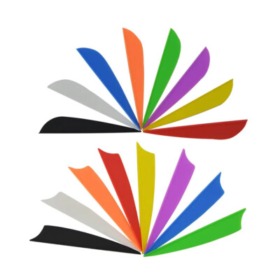 50x Rubber Arrow Vanes 3" Plastic Fletch Vanes Archery Feather DIY ...