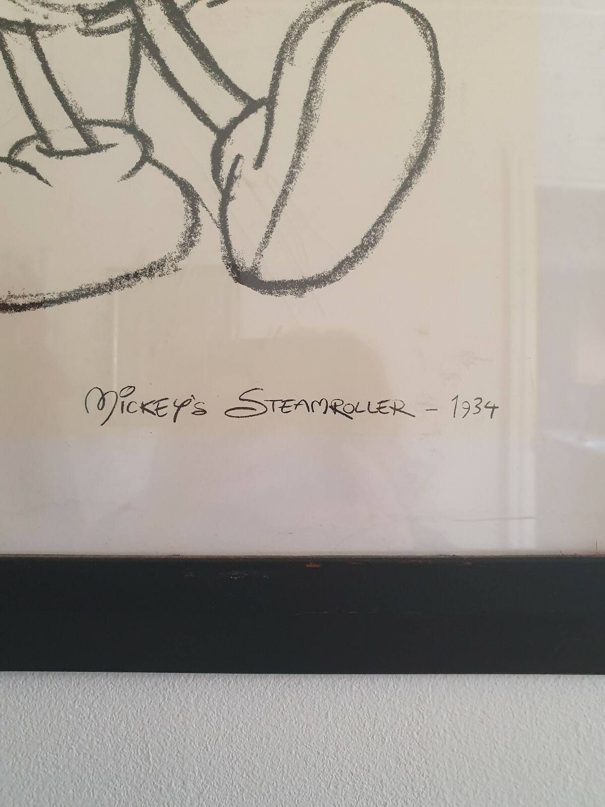 Vintage Large MICKEY MOUSE Picture Framed Mickey's Steamroller 1934 | eBay