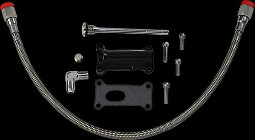 DS Black Engine Oil Spout Kit for Harley Electra Glide Ultra Classic 02 ...
