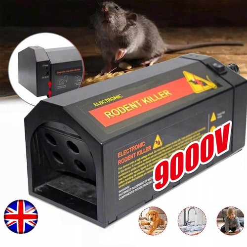 9000 High Voltage Electronic Rat Trap Killer Electric Control Zapper ...