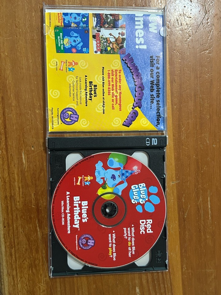 Blue's Birthday Blue's Clues Cd-Rom PC Game Complete | eBay