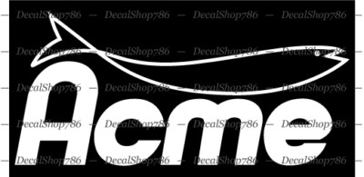 Acme Fishing Tackle -Outdoor Sports- Car/SUV Vinyl Die-Cut Peel N ...