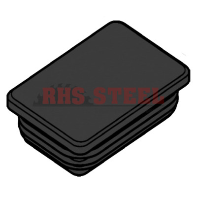 10 Pack 50mm x 25mm RHS Plastic Tube Post Pole End Cap - Rectangular ...