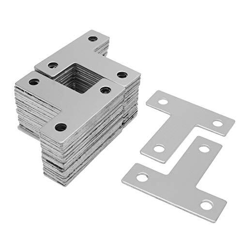 40mm x 40mm x 1mm T Shaped Flat Repair Plates Stainless Steel Mending ...