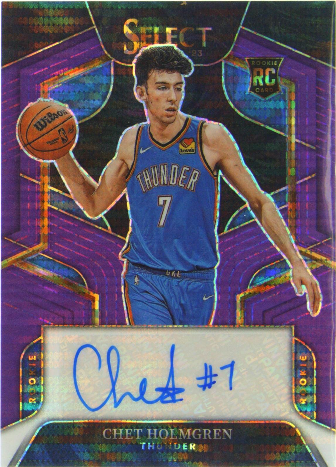 2022-23 Panini Select - Rookie Signatures Chet Holmgren #RS-CHR Neon ...