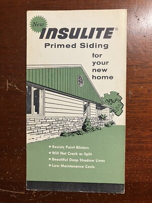 Insulite Primed Siding Minnesota Ontario Paper Company Vtg Brochure | eBay