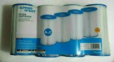 4 Pack Summer Waves Universal Pool Filter Cartridge Replacement Type A ...