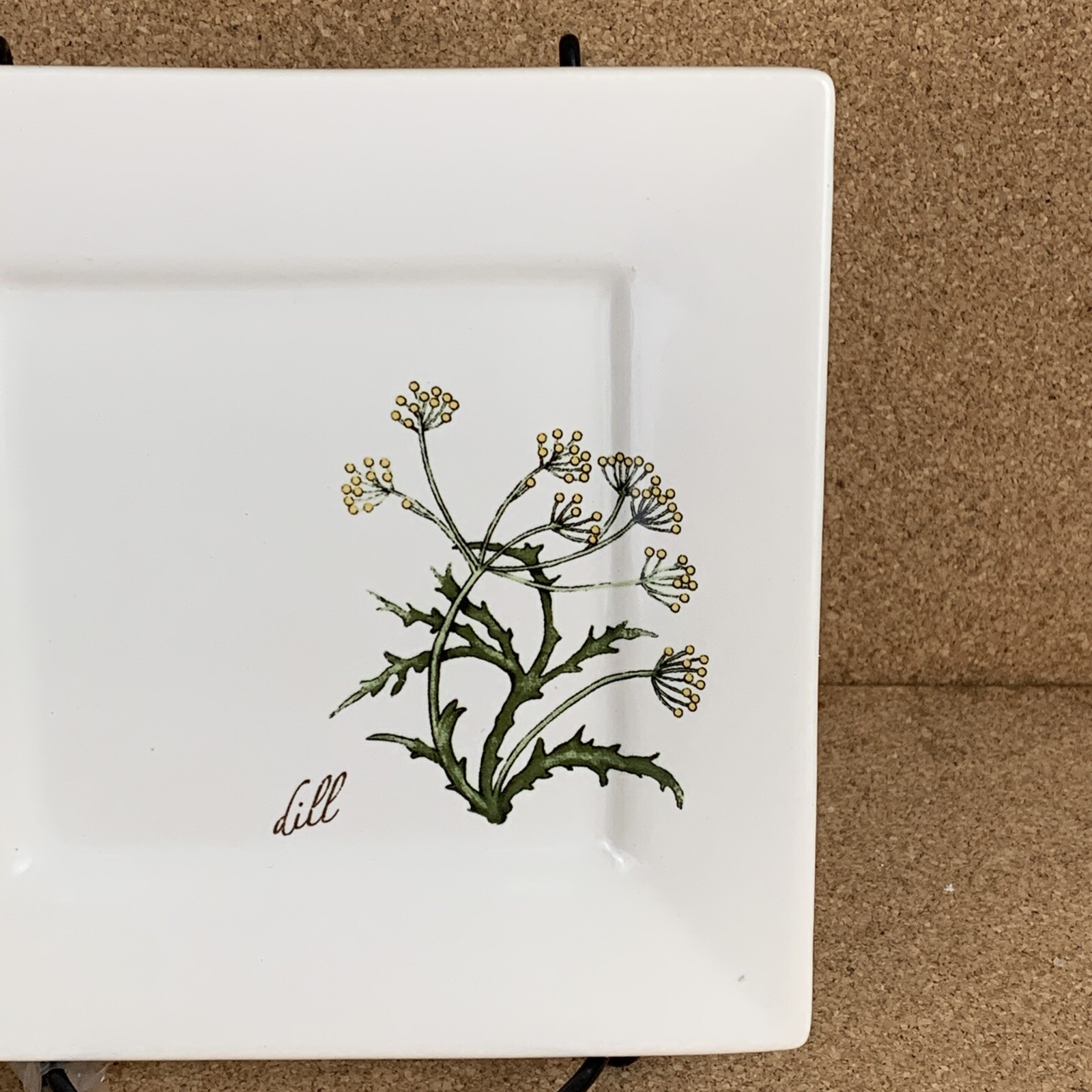 4 Mallory Lane Appetizer Dessert Plates Spices Sage Lavender Chives ...