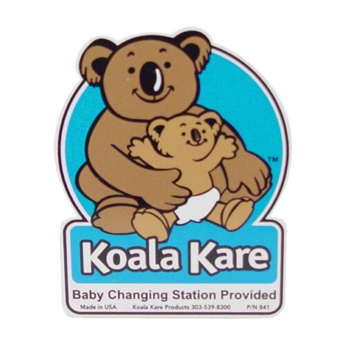 Koala Kare 841 Changing Station 4 in x 4 1/2 in Restroom Door Plaque | eBay