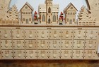 Wooden Christmas Advent Calendar German Style LED Battery Powered 24 ...