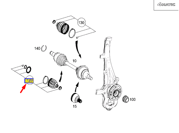 OEM Mercedes-Benz GLE W166 Front CV Axle Joint Boot A1663300185 Genuine ...