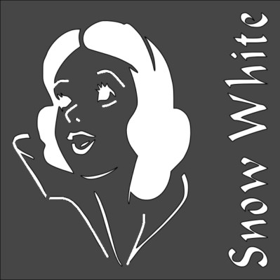 8"x8" Clear Plastic Stencil - Princess Snow White (SD132) | eBay