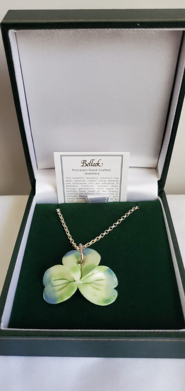 Belleek Living Shamrock Pendant NeckLace | eBay