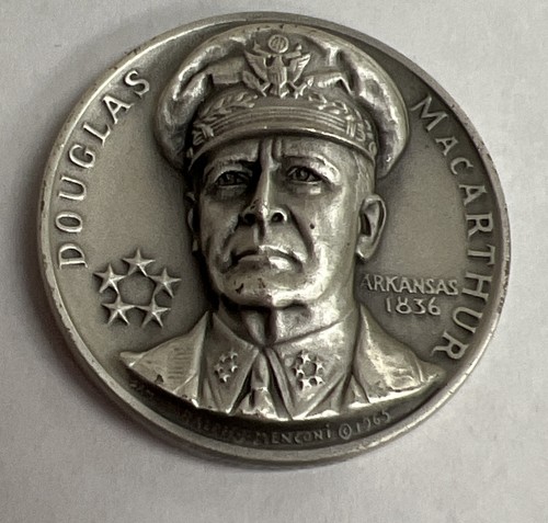 Medallic Art Co Arkansas Douglas MacArthur .999+ Silver Medal 25 Grams ...