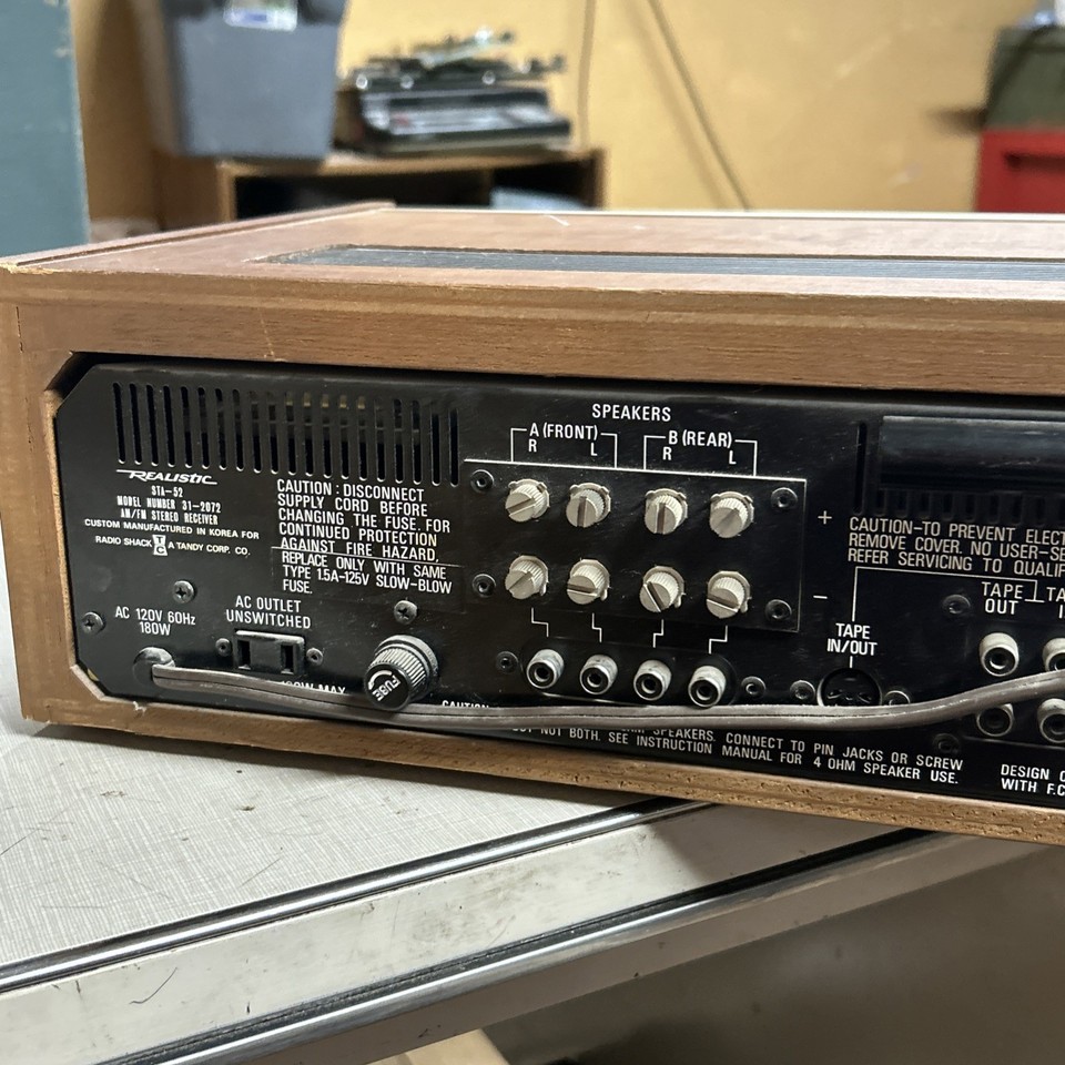 Realistic STA-52 Radio Shack Model #31-2072 AM/FM Stereo Receiver ...