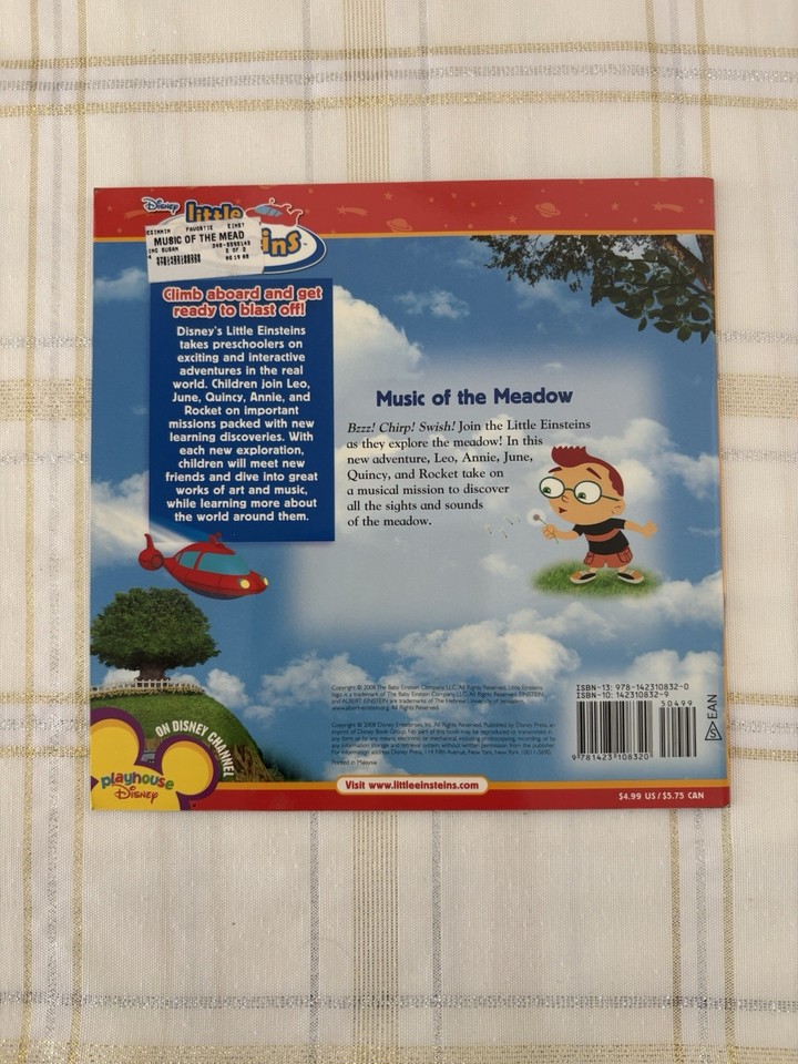 Music Of The Meadow Disney Little Einsteins Book Susan Ring 2008 PB 20 ...