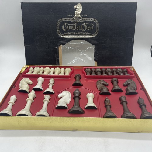 Vintage 1967 Tournament Edition Cavalier Chess Set No. 1498 Alabasque ...