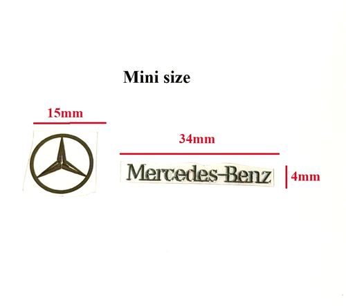 Mercedes Benz Silver Metallic Sticker Logo Decal Badge, Set ( 2 pcs) | eBay