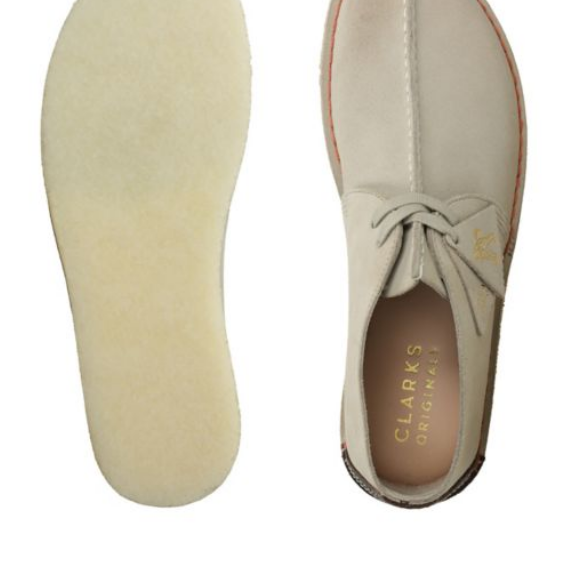 NEW Clarks Originals Desert Trek Sand Suede Orange Stitch "BANK ROBBER ...