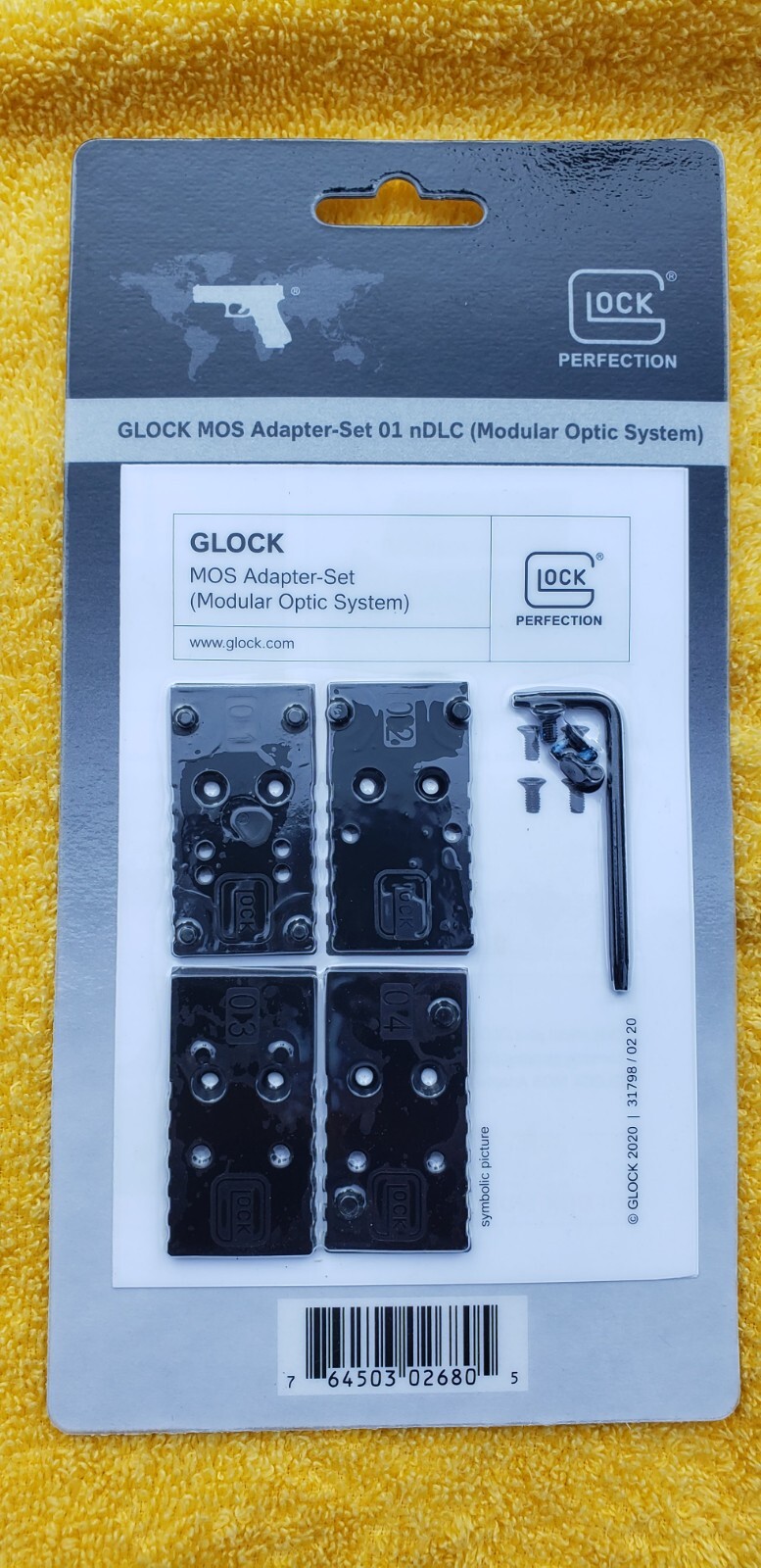 Glock MOS Adapter Plate Set 01 nDLC For 25.5 mm Slide (Modular Optic ...