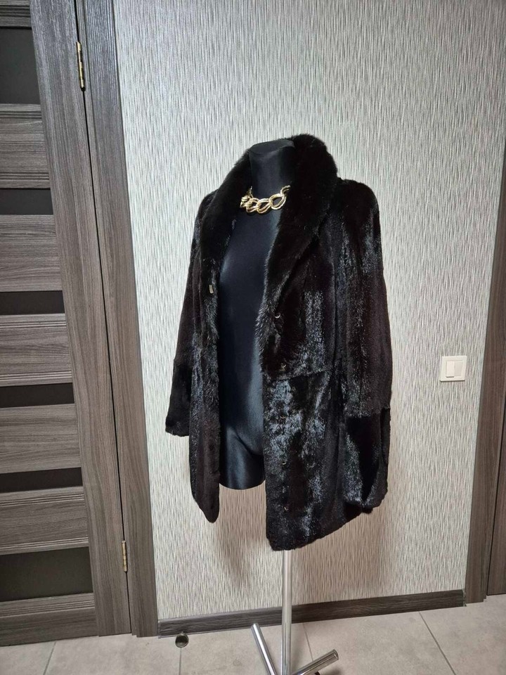 REAL MINK COAT 😍 BLACK-BROWN MINK FUR 😍 Mink fur jacket. Genuine mink ...