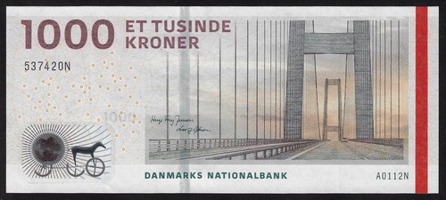 DENMARK 1000 KRONER 2011 P-69 GEM UNC | eBay