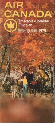 Air Canada timetable 1979/09/10 regional for Europe | eBay