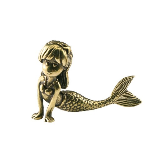 Handmade pure copper mermaid antique decorative handicraft collection ...