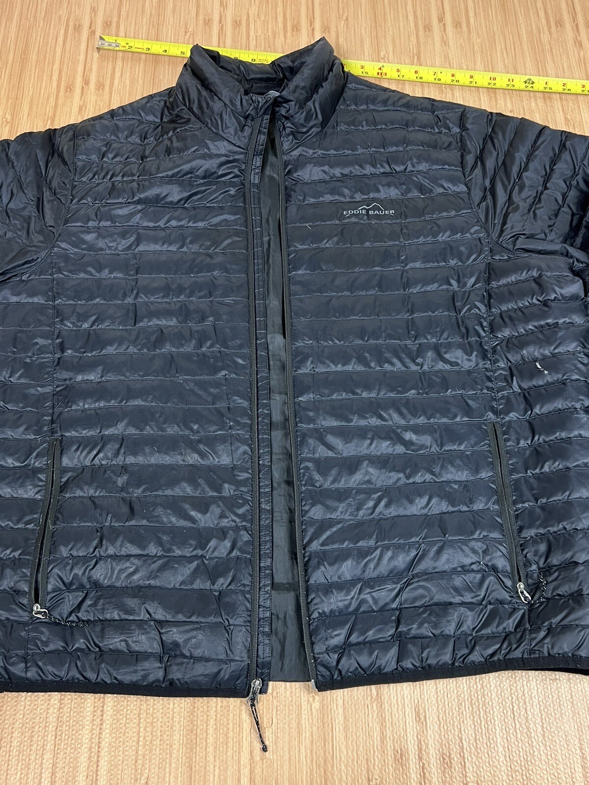 Eddie Bauer EB650 Down Puffer Jacket Men's 2XL Black Full Zip Quilted ...