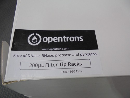 Opentrons 200µl Filter Tip Racks Total 960 Tips Free of DNase, RNase ...