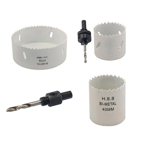 Holesaw Cutter Bit HSS BiMetal Plastic Wood Arbor Variable Pitch Hole ...